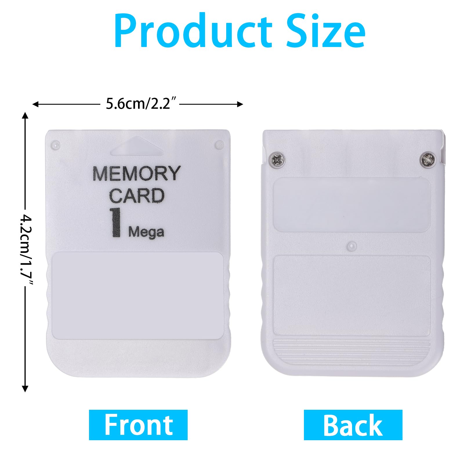 Finera Memory Card for PS1, 1MB Game Memory Card Stick Compatible with PSBOne PS1 Game, Portable & Lightweight