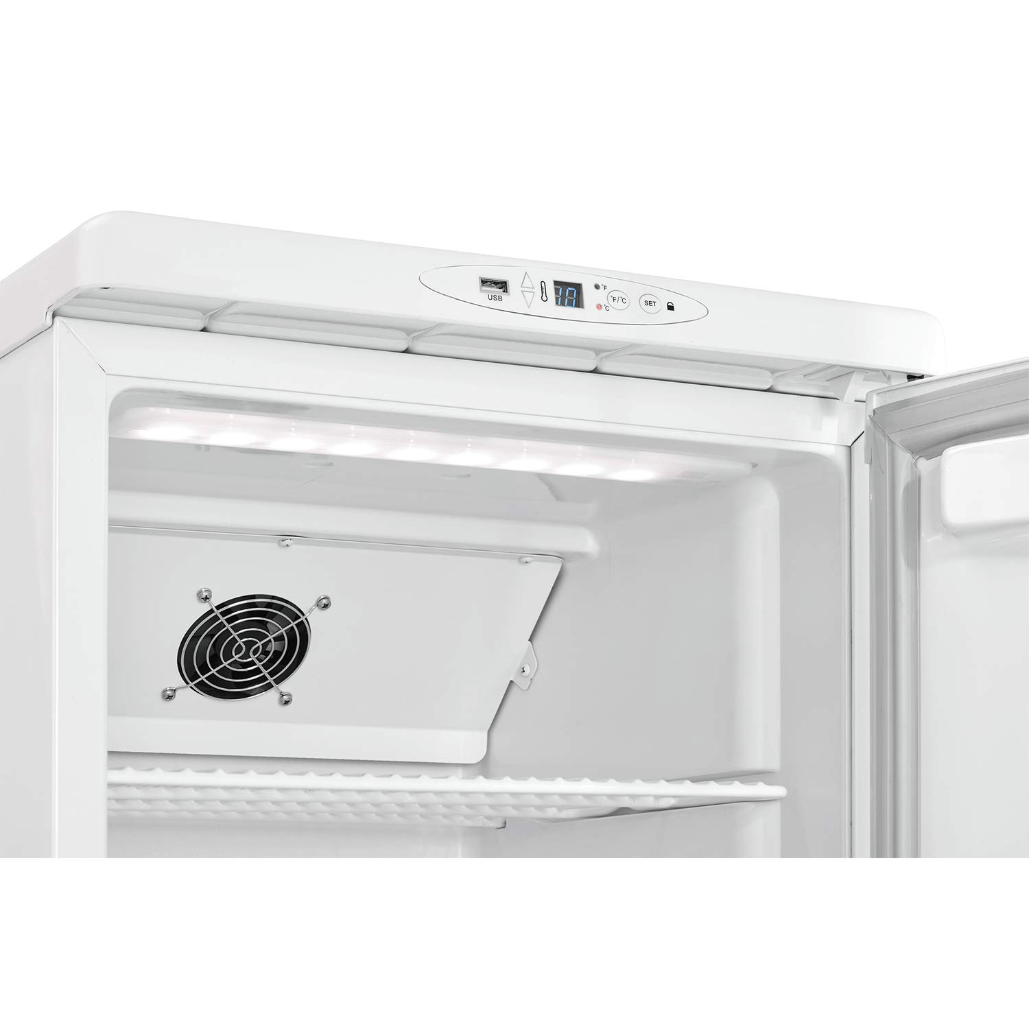 Danby Health DH032A1W-1 3.2 Cu.Ft. Institutional Grade Medical Mini Fridge for use in Pharmacy, Doctor's Office, Under Counter Clinical Refrigerator with Temperature Log and Lock, White