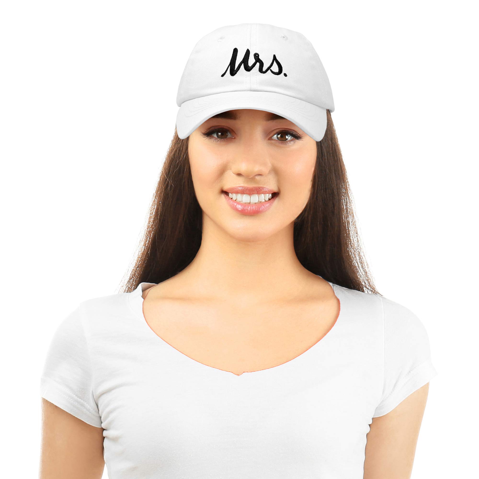 DALIX Mr and Mrs Baseball Cap Matching Couples Hat Set in Black White