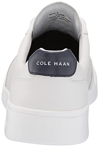 Cole Haan Men's GRAND CROSSCOURT MODERN PERFORATED SNEAKER, OPTIC WHITE/PEACOAT, 8.5