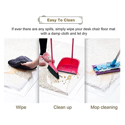 Clear PVC Desk Chair Mat 1.5mm plastic carpet protector roll Hallway Area Rug, Floor Protector Mat PVC Non-Slip Protector Mat, Area Rug Large Clear Vinyl Runner Rug chair mat for carpet floors,85-165c