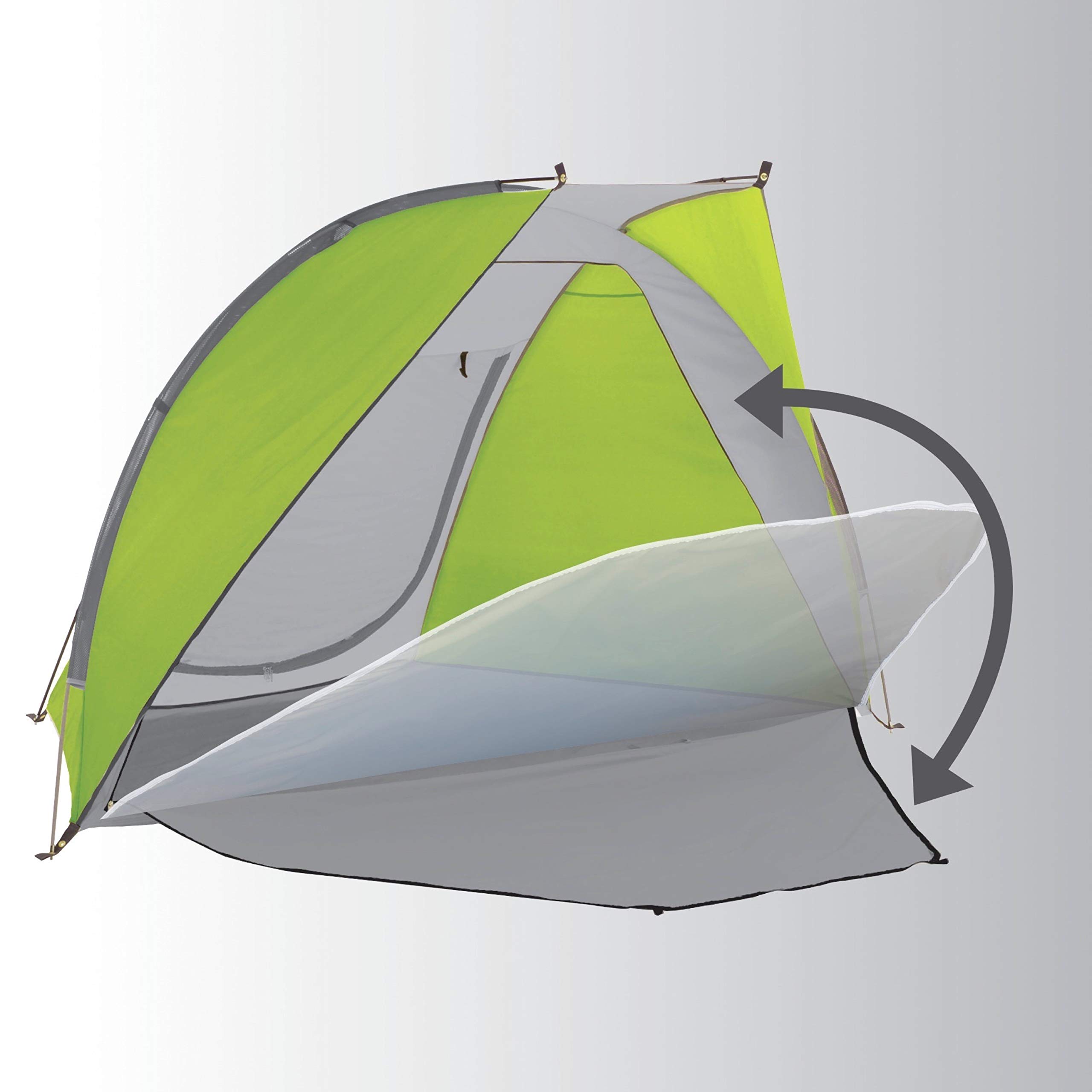 Coleman Beach Shade Canopy Tent, Lightweight & Portable Beach Shade Sets Up in 5 Minutes, UPF 50+ Sun Protection Includes Sand Bags & Stakes to Withstand Wind, Great for Beach, Park, Yard, Picnics