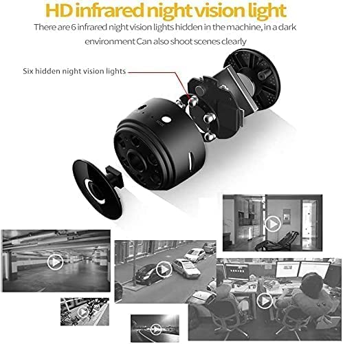 MDGLSYEE SHPTDJTIC Wireless Security Camera Mini Camera Outdoor/Indoor with Audio, Home Surveillance Camera, 1080P IP HD Build-in Battery 350mah,Infrared Night Vision, HDWIFI(3-Pack)