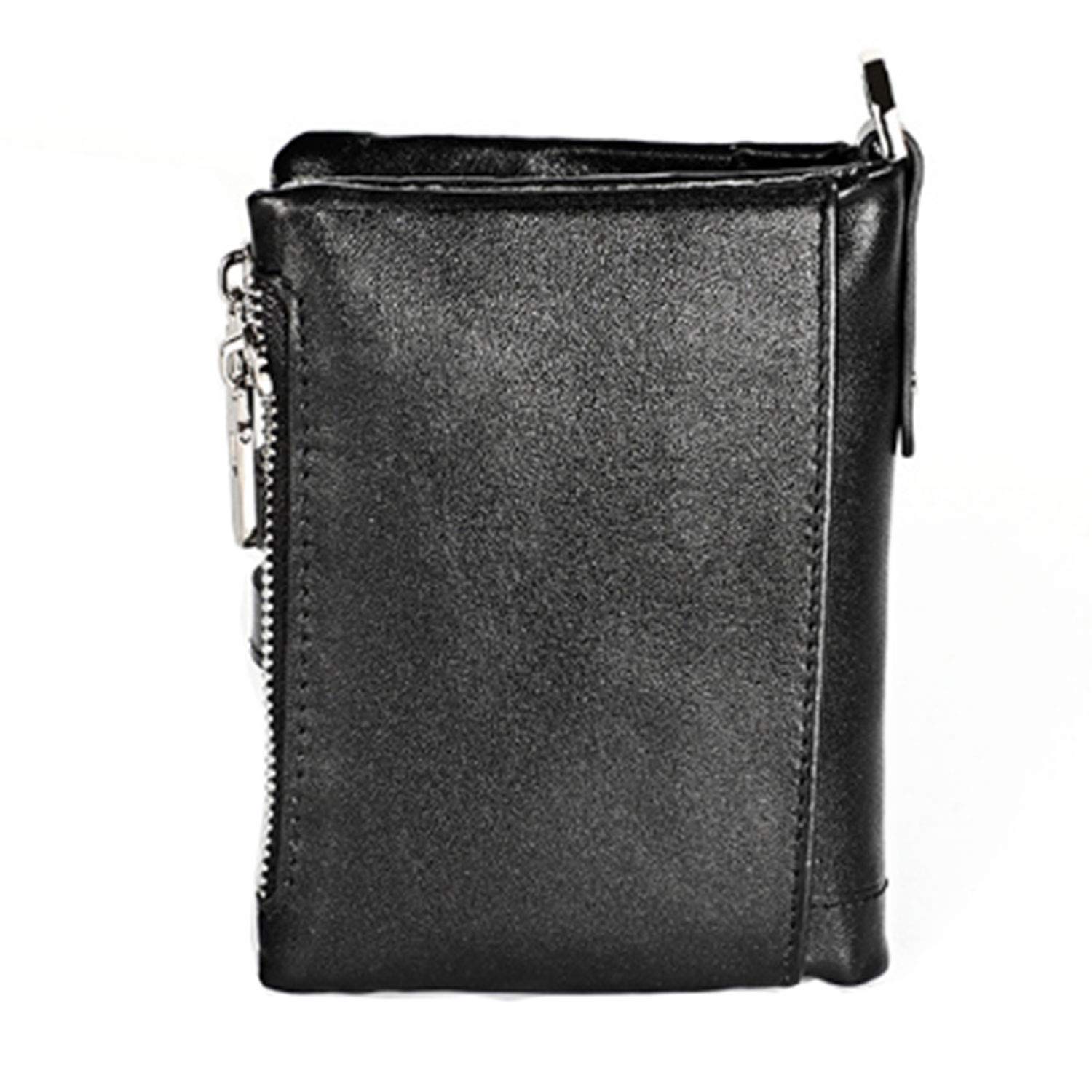 Vintage Women's RFID Blocking Leather Wallet small Chain (black)…