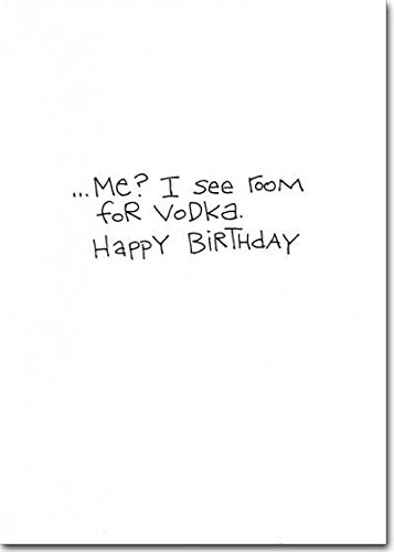 Marian Heath Half Full Glass Funny Birthday Card