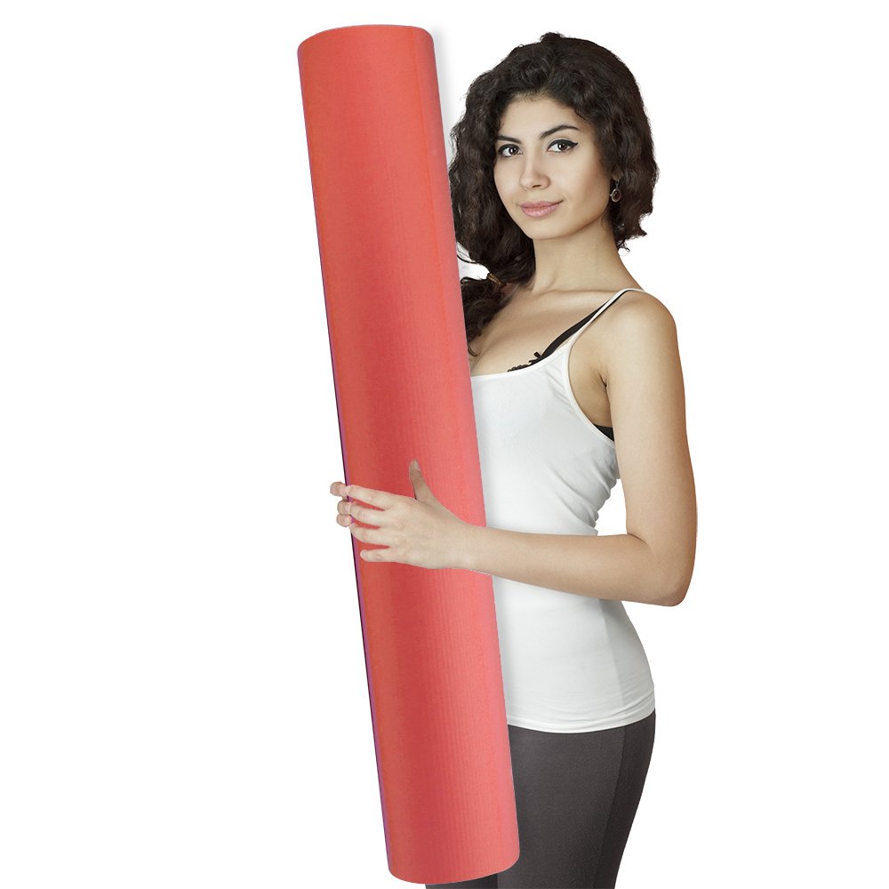 Crown Sporting Goods 36" x 6" Premium EVA Foam Roller β Firm, Dense, and Shape-Restoring (Red)
