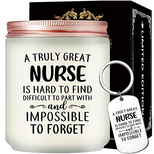 Maybeone Nurse Appreciation Gifts - A Truly Great Nurse is Hard to Find - Lavender Scented Candle Gift - Graduation, Retirement, Christmas, Birthday Gifts for Nurse - Thank You Gifts for Nurse