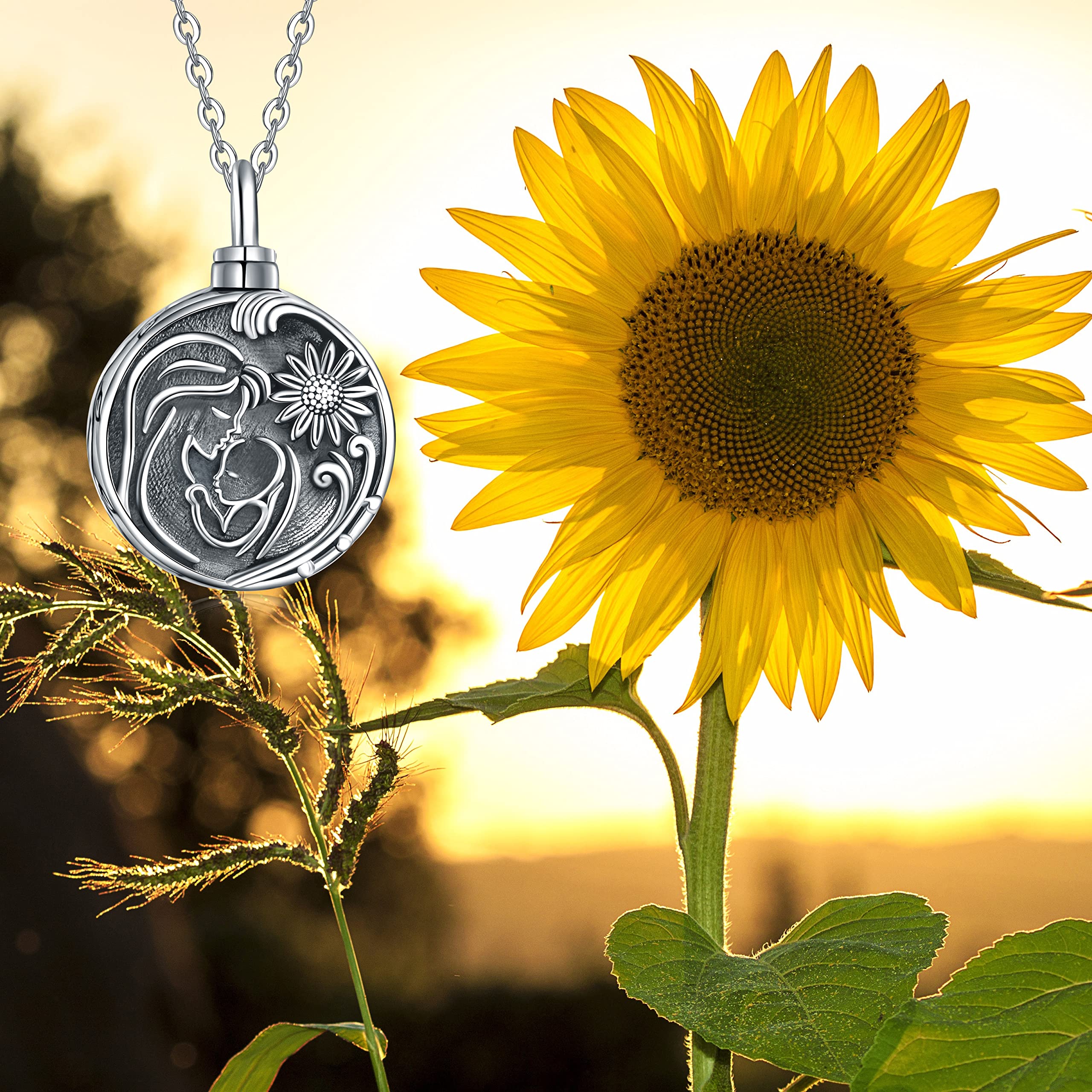 Fryneauy Baby Urn Necklace for Ashes Miscarriage Gift 925 Sterling Silver Cremation Jewelry Keepsake for Stillborn Baby Memorial Keepsake Jewelry for Women