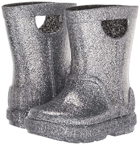 UGG Kids T DRIZLITA Rain Boot, Glitter Grey, 6 US Unisex Toddler