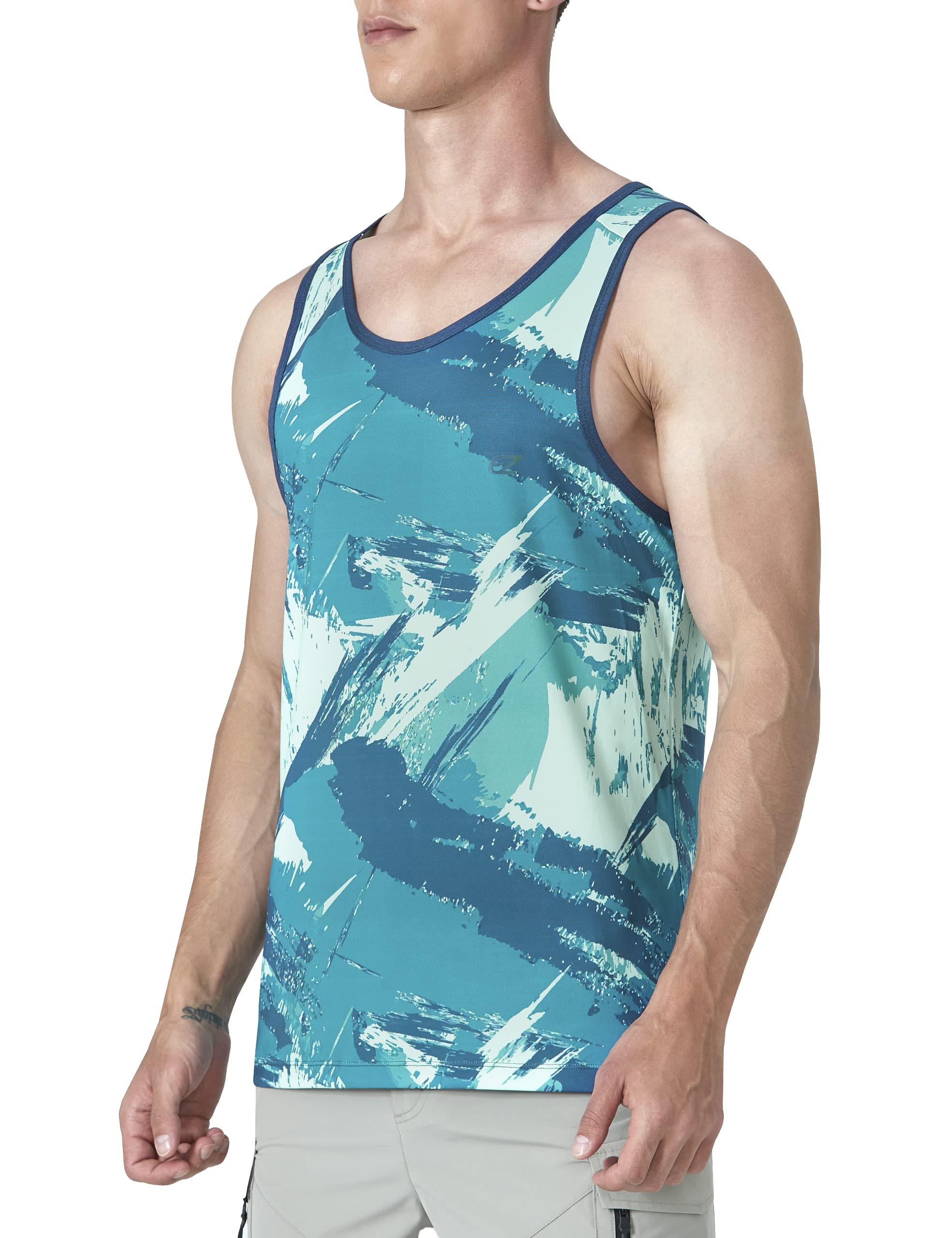 EZRUN Men's Quick Dry Sport Tank Top for Bodybuilding Gym Athletic Jogging Running,Fitness Training Workout Sleeveless Shirts