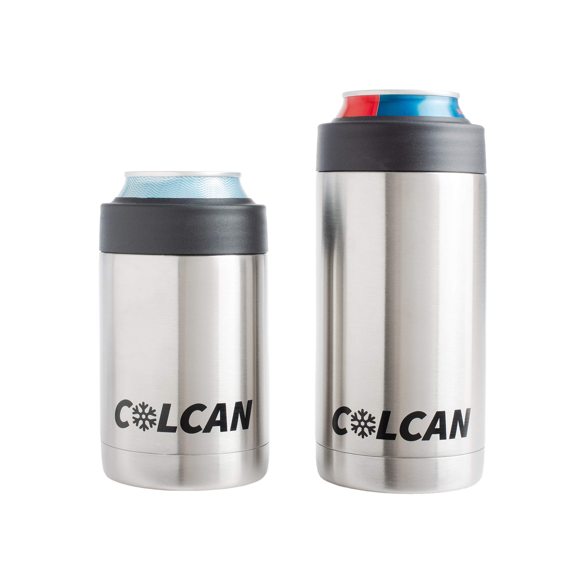 Colcan 12oz 16oz Can Cooler Combo - Stainless Steel Double Insulated