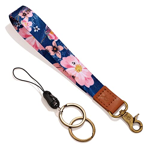 COOKOOKY Wrist Lanyards Key Chain Holder Premium Quality Wristlet Lanyard Keychain for Women