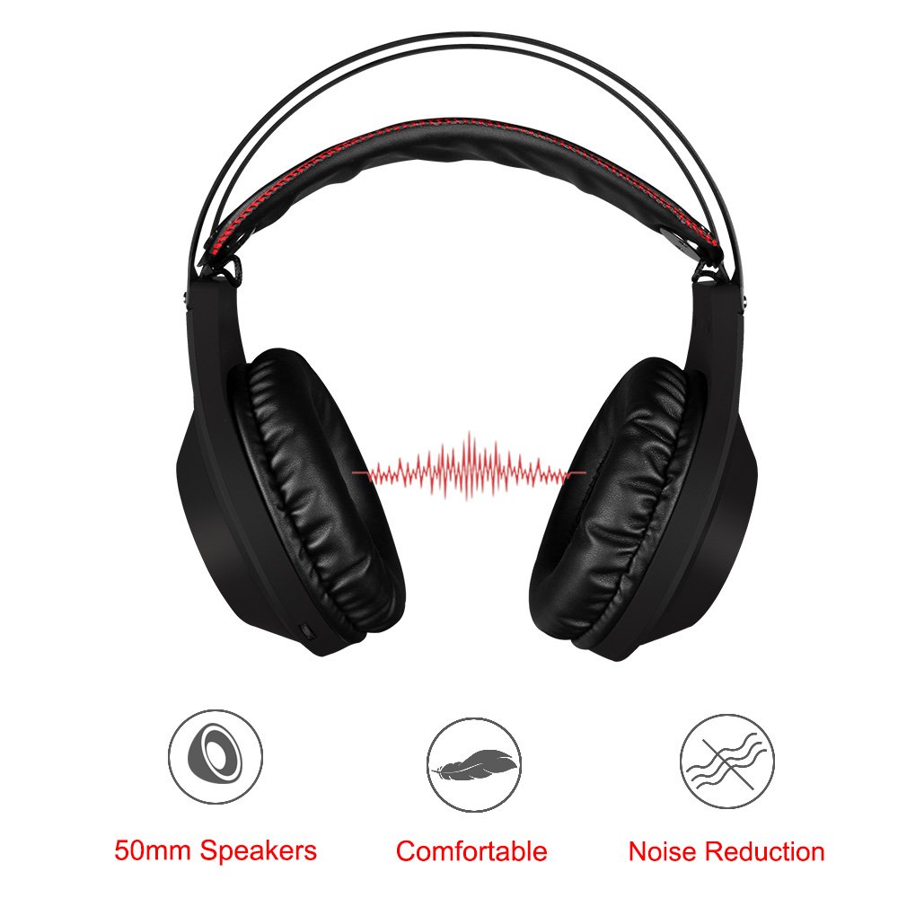 NUBWO N2 Gaming Headset for Xbox One PS4 Playstation 4, Headphones Computer PC Mic Stereo Gamer Microphone for Skype Xbox one s Xbox 1 x Nintendo Switch Games
