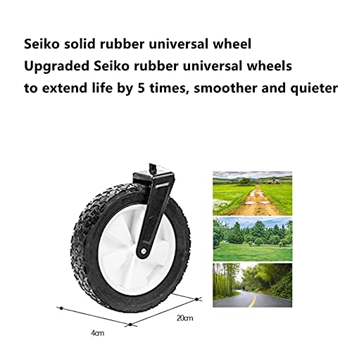 Collapsible Folding Wagon, Folding Wagon,Collapsible Utility Trolley Outdoor Cart,with Rubber Universal Wheels,for Camping Garden Beach All Terrain wi