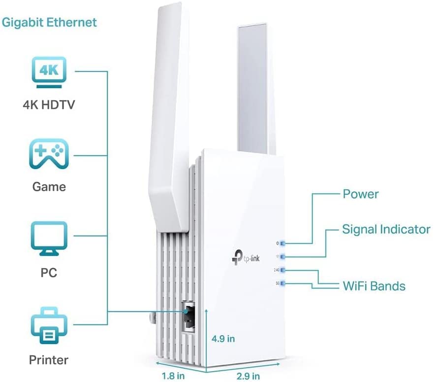TP-Link - AX3000 Dual-Band Wi-Fi 6 Range Extender (Renewed)