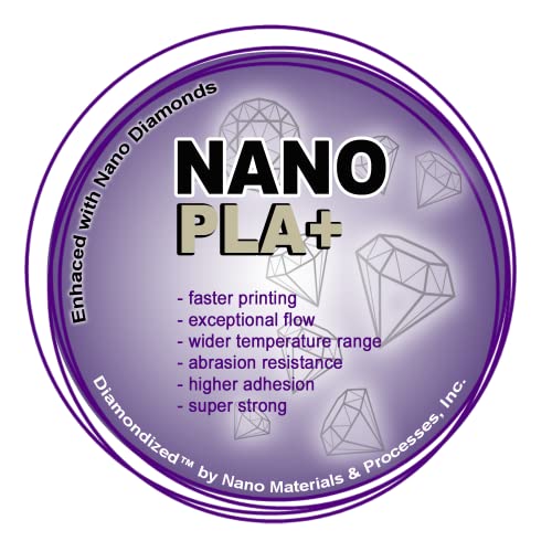IIIDMAX Nano PLA+ 3D Printer Filament - Enhanced with Nano Diamonds - Tangle Fee, Clog Free, 1.75mm, Dimensional Accuracy +/- 0.03 mm, Nano PLA+ 1kg Spool(2.2lbs), - Fits Most FDM Printers (Black)