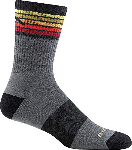 Darn Tough 1973-C-3021-05 Kelso Micro Crew Lightweight with Cushion Gray Large