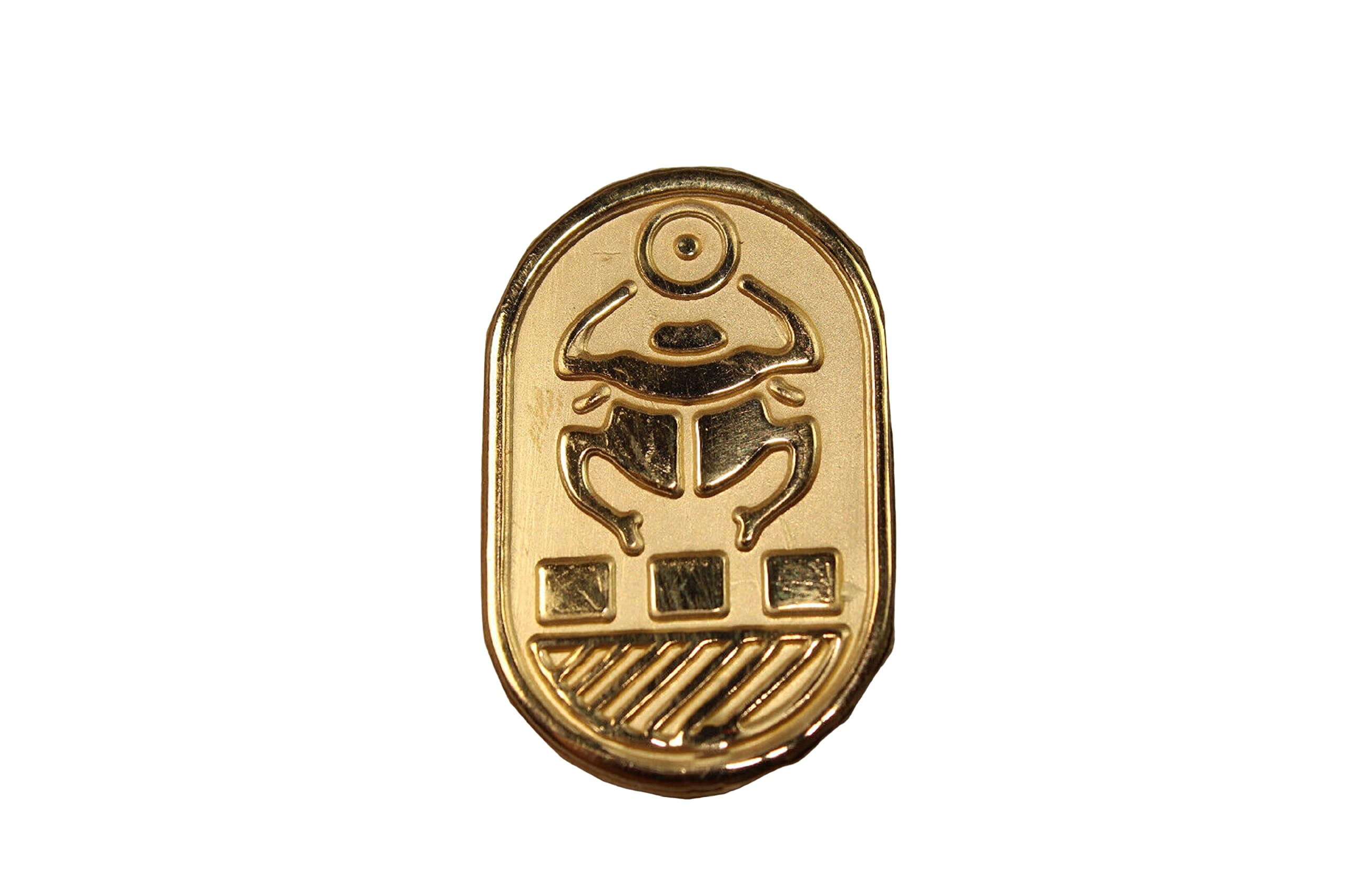 FAMA.store Egyptian jewelry pendant Scarab 18K yellow Gold DOUBLE SIDE Pharaonic 5.25 Gr handmade in egypt