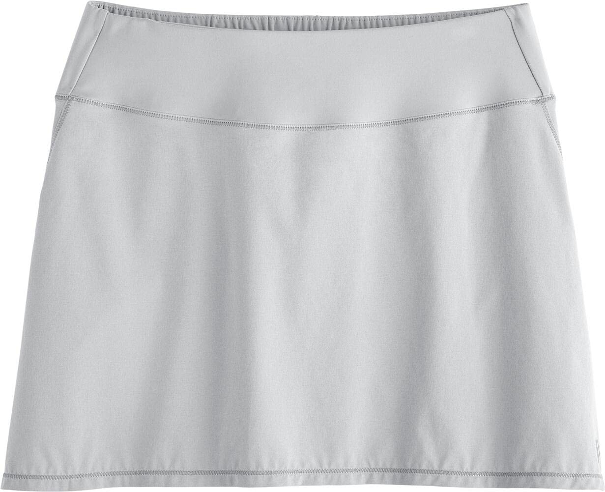 Coolibar UPF 50+ Women's Volle Tennis Skort - Sun Protective (Large- Cool Grey)
