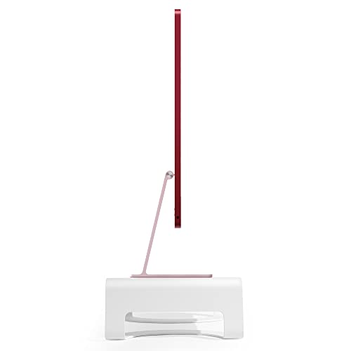 Twelve South Curve Riser Monitor Stand | Ergonomic Desktop Stand with Storage Shelf for iMac and Displays, Matte White