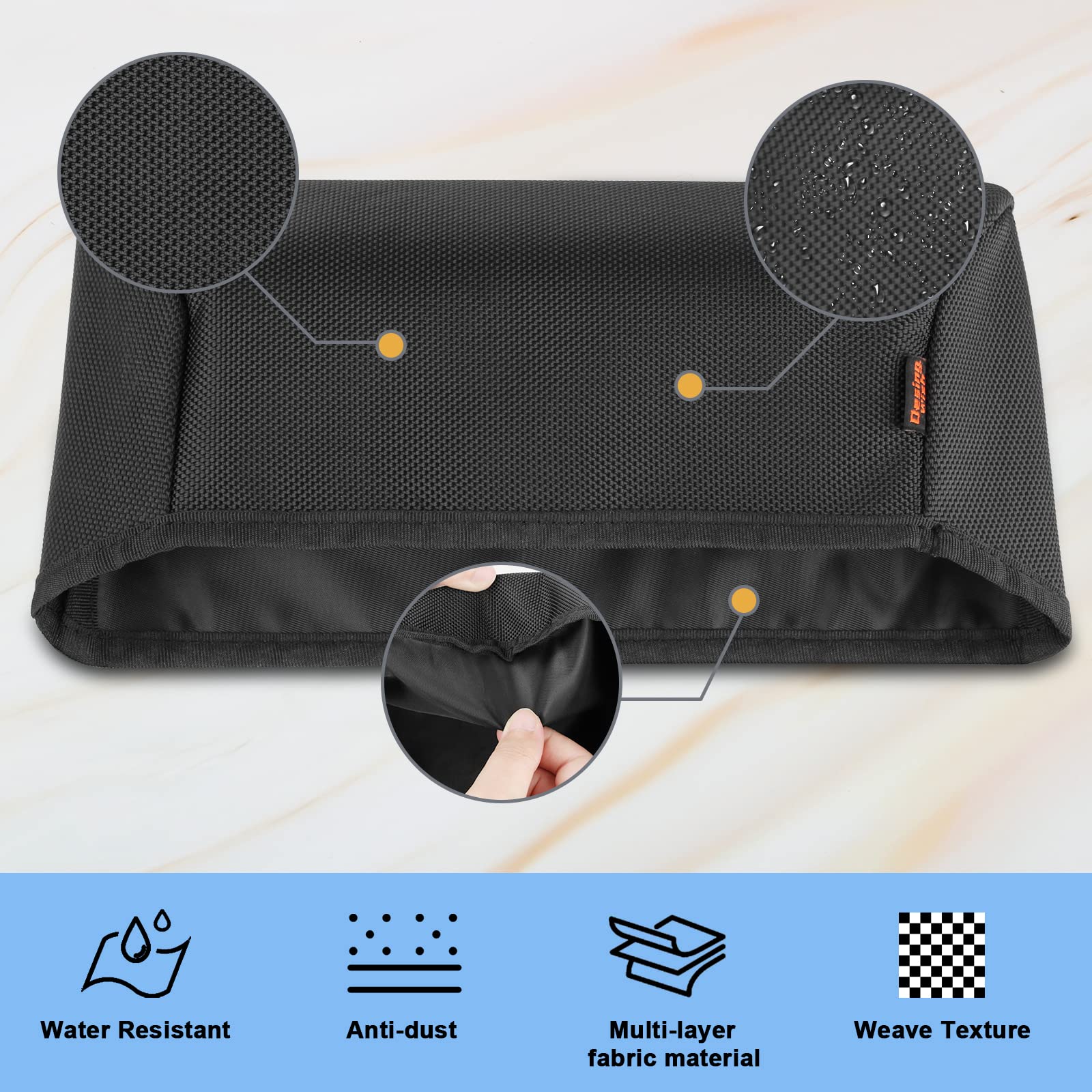 Desing Wish Dust Cover for Nintendo Switch, Oxford Nylon Protective Dust Guard Anti Scratch Water Resistant Cover Sleeve for Nintendo Switch & Switch OLED Charging Dock (Black Oxford)