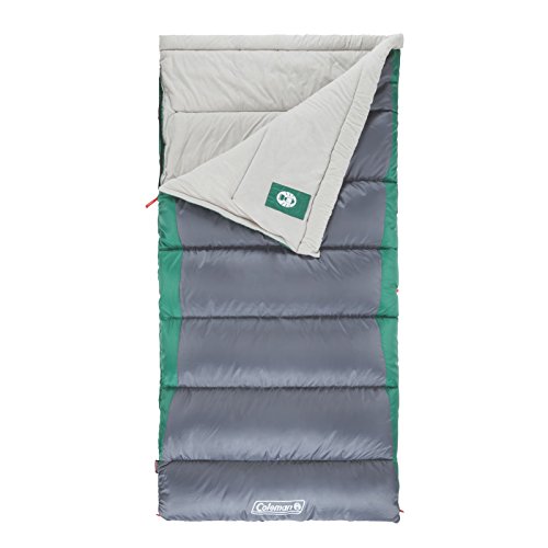 Coleman Autumn Glen Big & Tall Sleeping Bag, 30°F/40°F Cool-Weather Sleeping Bag for Adults, Large Camping Sleeping Bag with Snag-Free Zipper and Stuff Sack Included