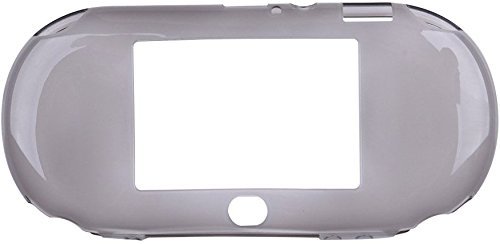 TPU Protective Silicone Case Skin Cover Shell for Playstation PS Vita 2000 PSV 2000 (Clear Black)