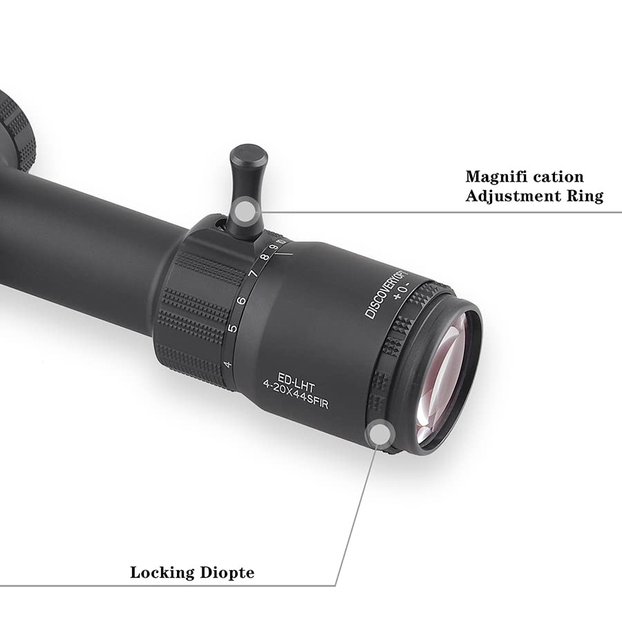 DISCOVERYOPT Optics ED 4-20x44mm Hunting Rifle Scope First Focal Plane 1/8MOA Illuminated Reticle…