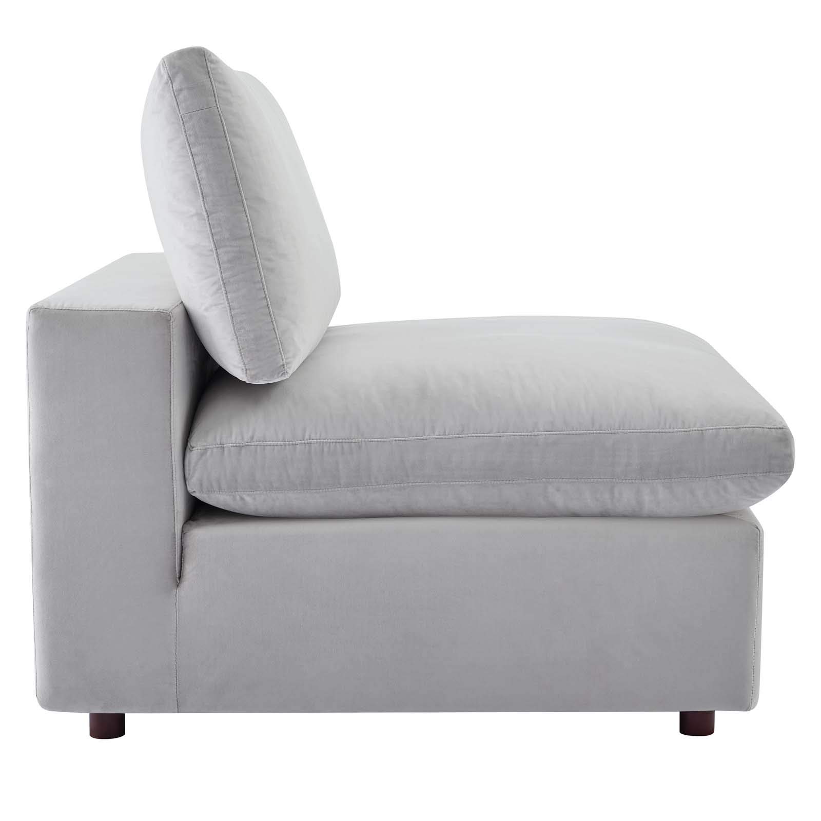 Modway Commix Down-Filled Overstuffed Performance Velvet 3-Seater Sofa
