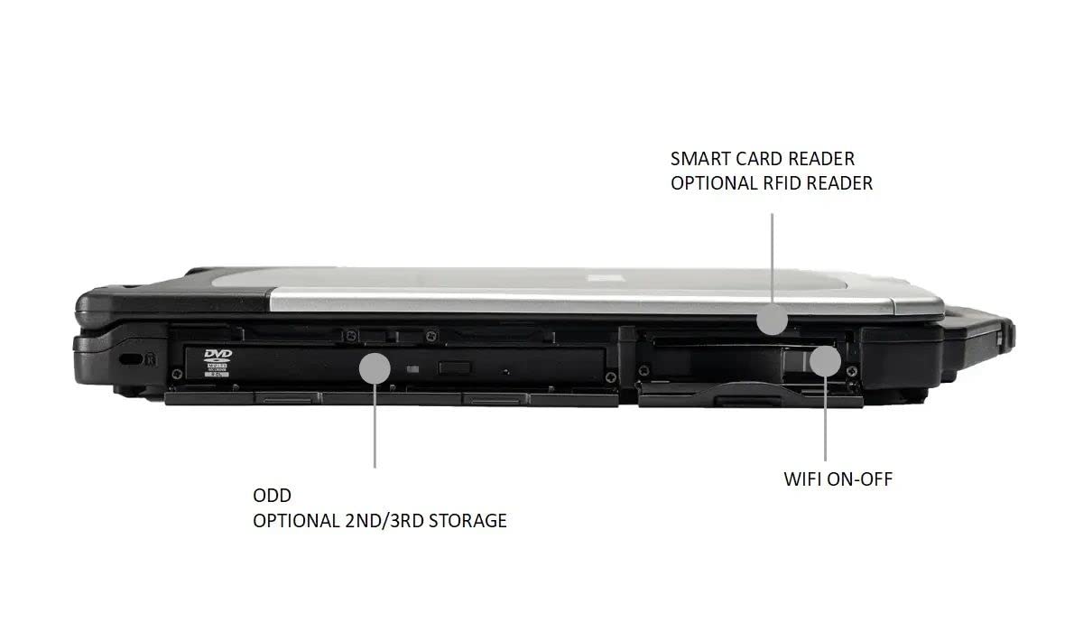 Durabook S15AB Rugged Laptop MIL-STD-810G, Intel® Core™ i5-8265U up to 3 GHz, 15” FHD (1920 x1080) Non-Touch Sunlight Readable, 8GB DDR4, 256GB SSD, Webcam, Windows 10 Pro