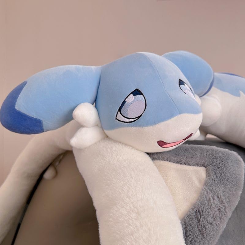 HuaHuoAye Chillet Plush Toy Doll Throw Pillow Giant Soft Cute Fluffy Suitable for Gifts (5 Feet Long), Large, Blue