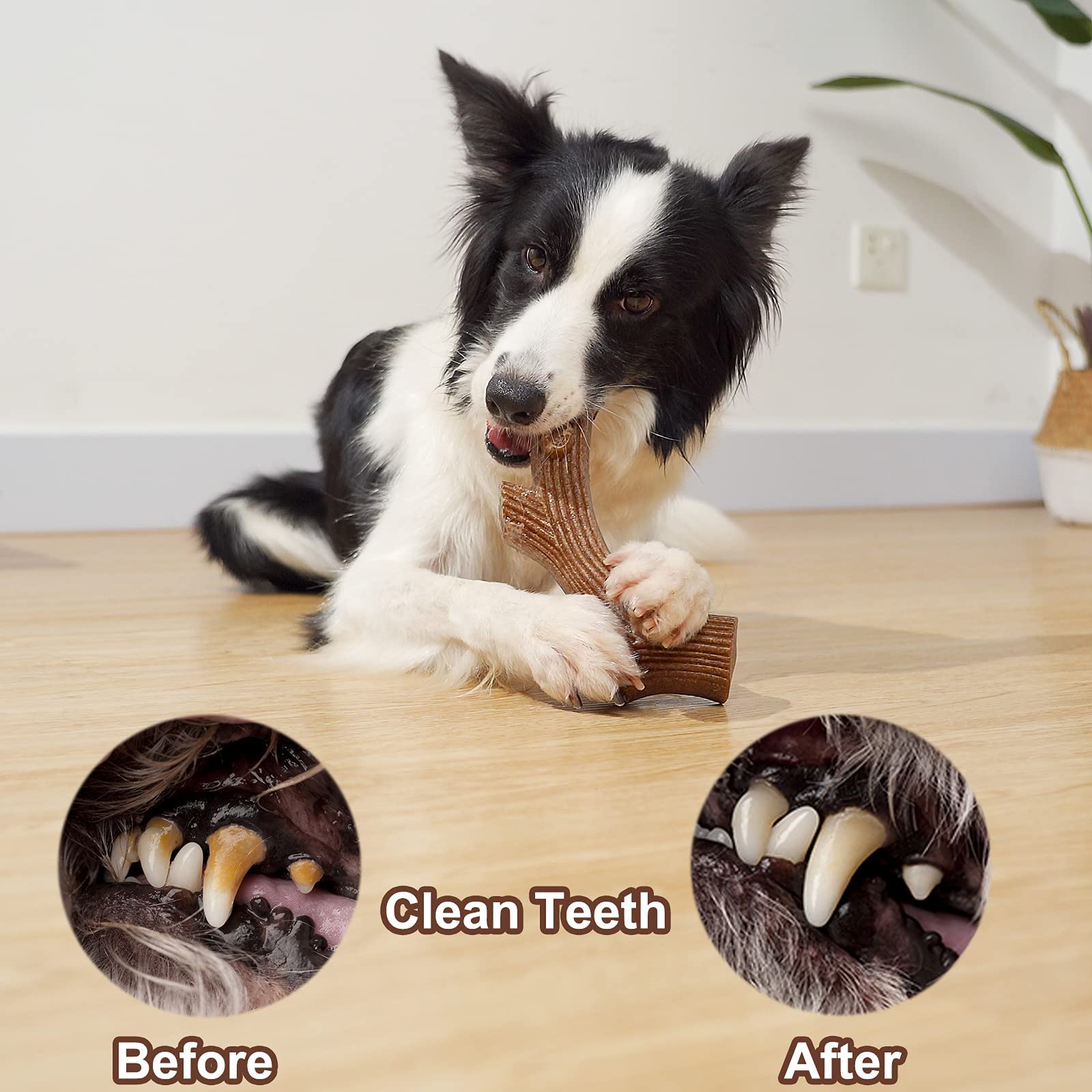 Deummiu Dog Toys for Aggressive Chewers,Indestructible Dog chew Toys for Medium Large Breed - Beef Flavor