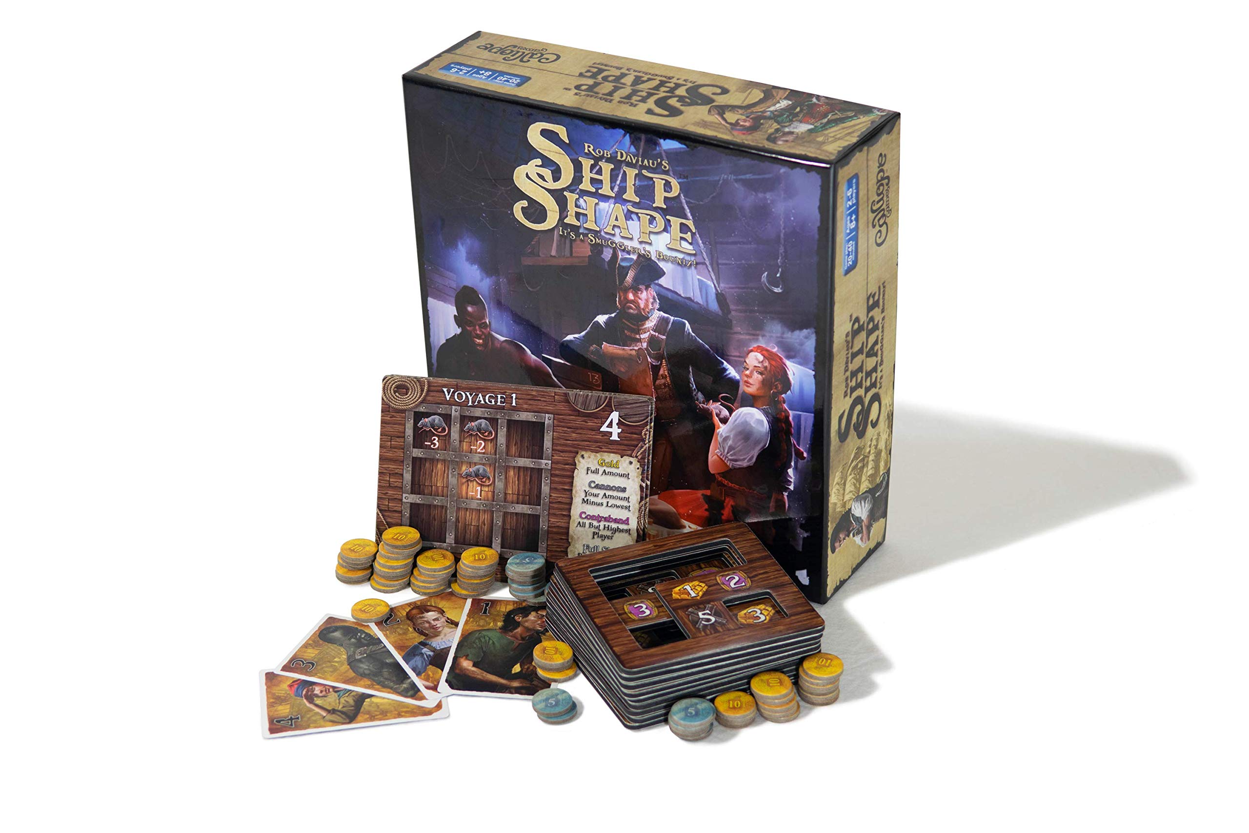 Strategy Board Games Bidding Game Calliope ShipShape Mixed Colors From the Makers of Tsuro and Roll For It Gift for Adults Family Kids