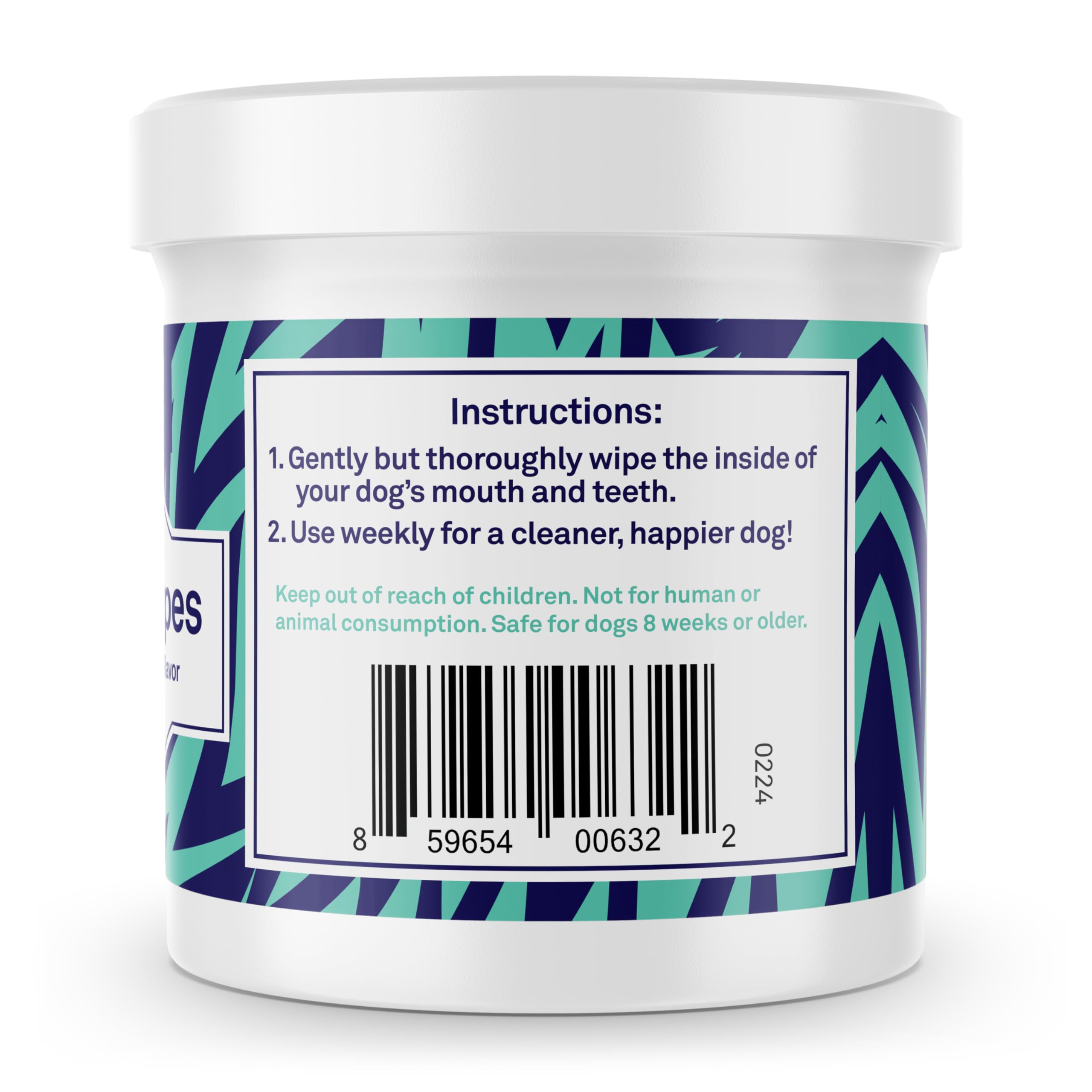 Petpost | Dental Wipes for Dogs - Bad Breath and Tooth Buildup Remover - Presoaked Pads in Natural Tooth Cleaning Solution 100 ct.