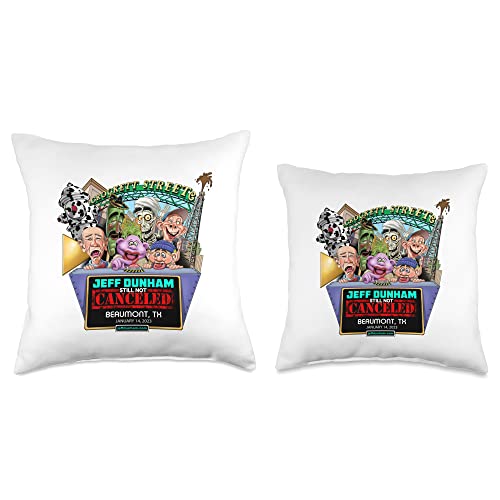 JEFF DUNHAM Beaumont, TX (2023) Throw Pillow, 18x18, Multicolor