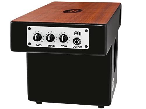 Meinl Pickup Slaptop Cajon Box Drum with Internal Snares and Forward Projecting Sound Ports - NOT MADE IN CHINA - Mahogany Playing Surface, 2-YEAR WARRANTY (PTOPCAJ4MH-M)