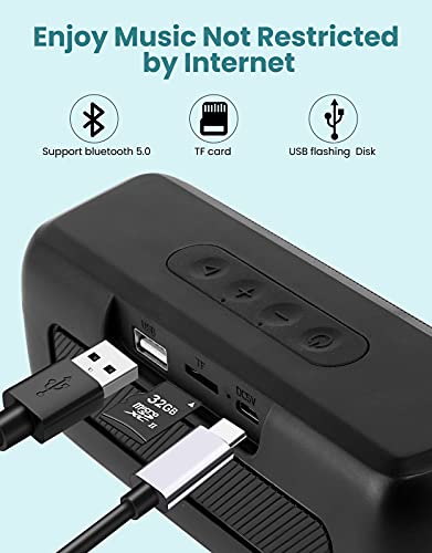 LENRUE Bluetooth Speaker,Wireless Portable Speakers with TWS, 12H Playtime, Clear Sound for Home,Travel and Outdoor,Handfree Calls Compatible with for iPhone, Samsung Android and More