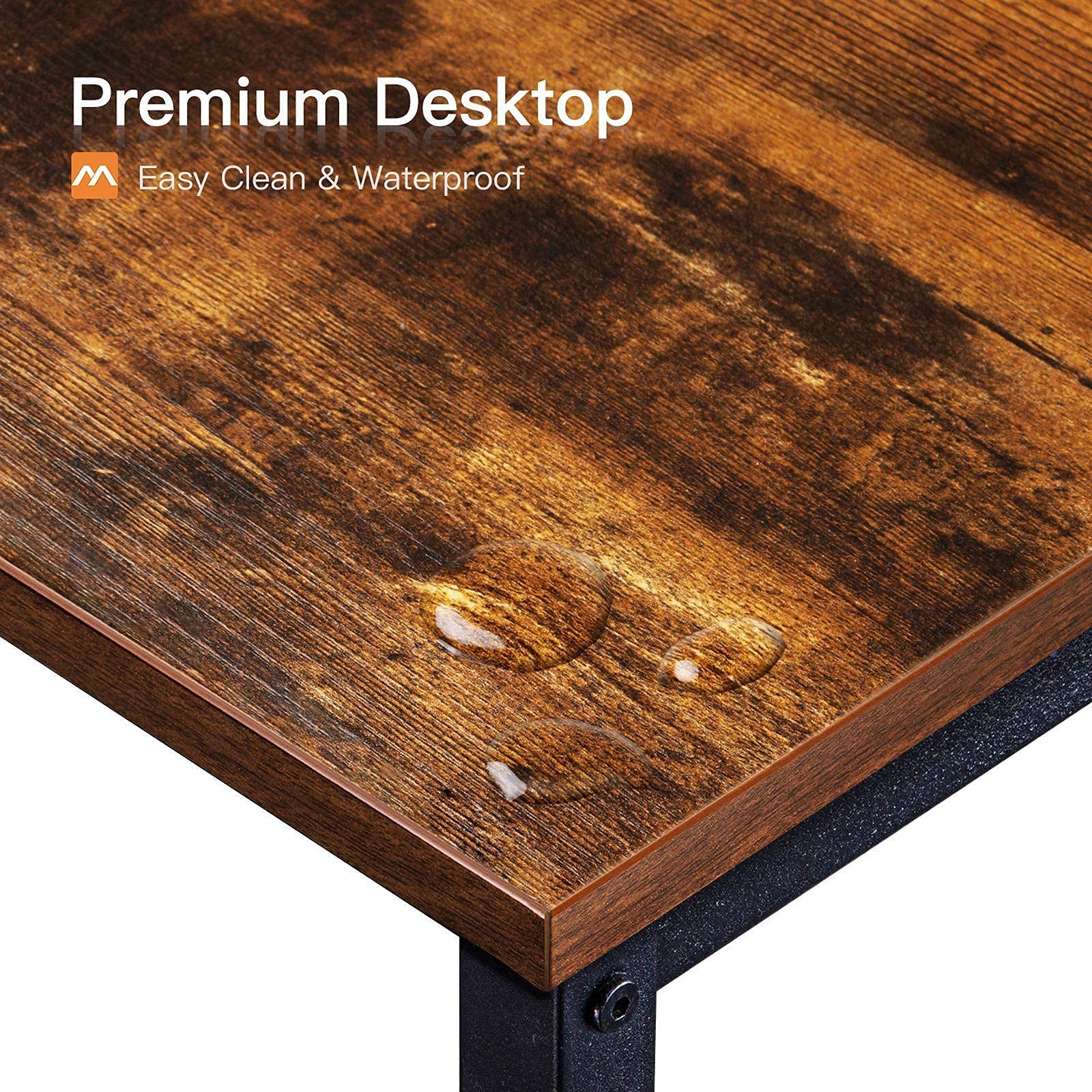 Coleshome 47 Inch Computer Desk Modern Simple Style Desk for Home Office, Study Student Writing Desk,Teak