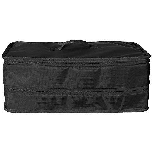 Pack and Fly Portable Luggage System - Packing Shelves & Packing Cube Organizer - Large Black