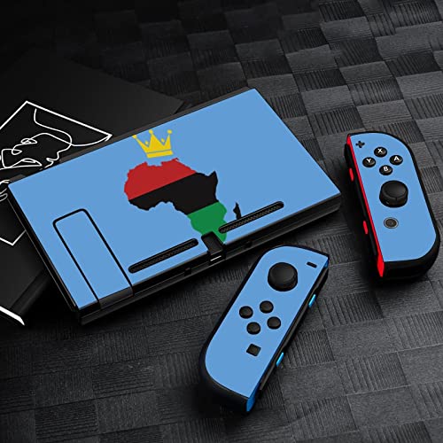 FunnyStar Africa Map with Crown Stickers Decals Cover Fashion Game Skin Sticker Skin Protector Full Set Compatible with for Switch Lite