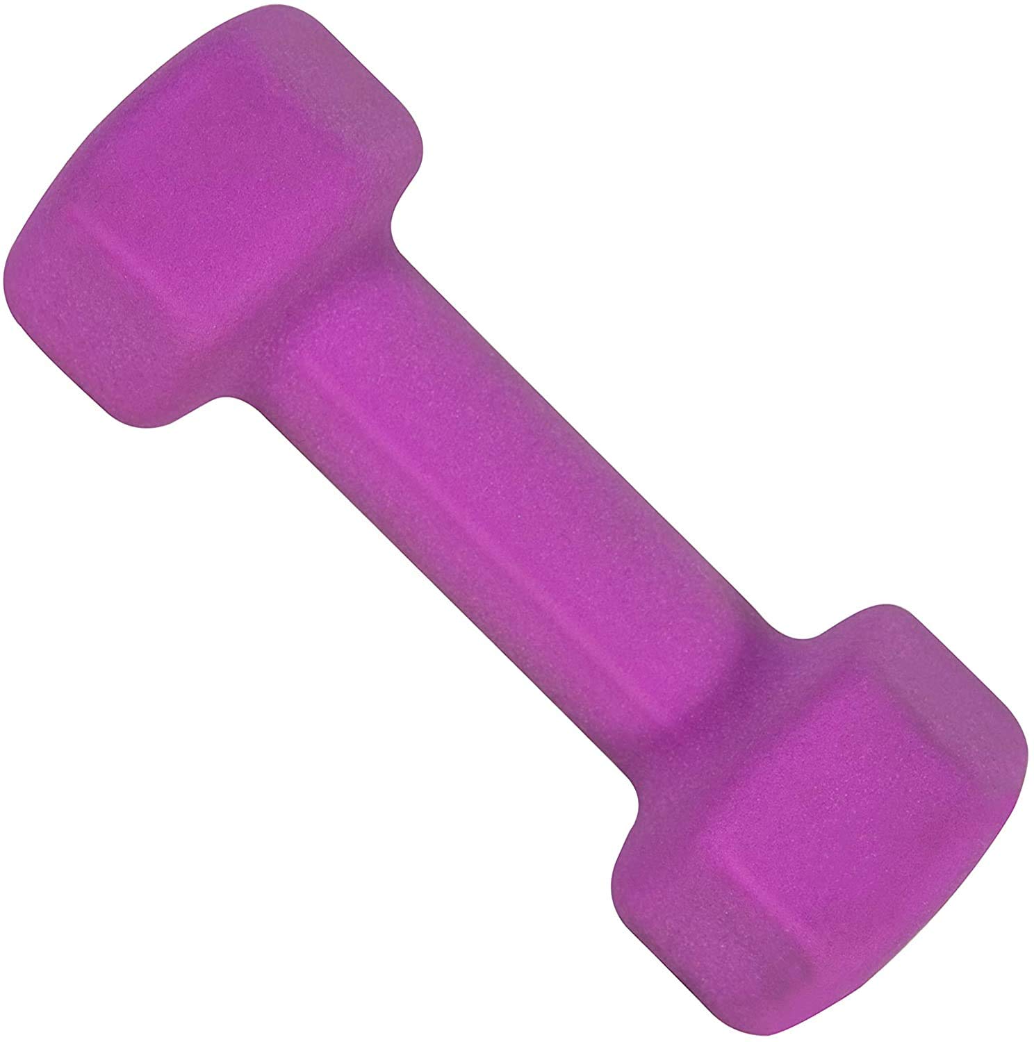 CAP Barbell Neoprene Coated Dumbbell Weights, Single, 5 LB
