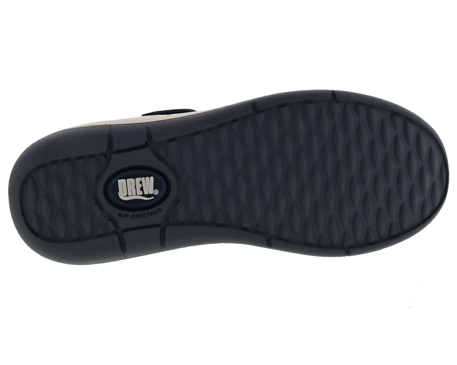 Drew Trust, Womens Velcro Mary Jane Orthopedic Comfort Shoe, Navy Leather, 10.5 Wide (D)