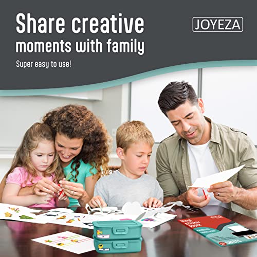 JOYEZA Premium Printable Vinyl Clear Sticker Paper for Inkjet Printer - 25 Sheets Translucent Waterproof, Dries Quickly Vivid Colors, Holds Ink well - Inkjet & Laser Printer