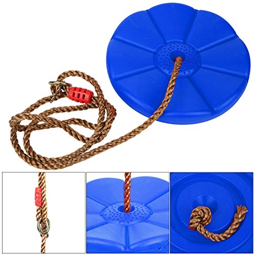 Saucer Tree Swing for Kids Adults,Climbing Rope Tree Swing Indoor Outdoor Disc Hanging Seat Playing Outdoor Play Equipment Children Toys(蓝色)