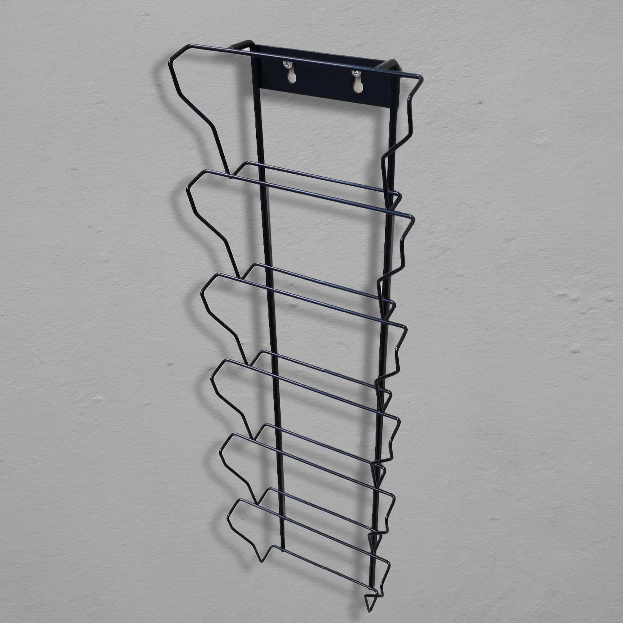 FixtureDisplays® Horizontal Wall Mounting 6 Pockets 6 X 4 Greeting Card Post Card Rack 6.7 X 2 X 21.3 11714-6*4-Black-NF