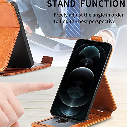 HUANGTAOLI PU Leather Handbag Case Cover for Oppo Find X5 Pro 5G, Built-in Magnet Closure Zipper Wallet Case for Oppo Find X5 Pro 5G