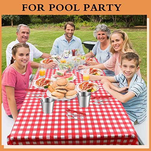 Mepase 62 Pcs Seafood Tools Set Nut Cracker Set 12 Crab Crackers, 12 Crab Forks/Picks, 12 Lobster Shellers, 12 1.7 oz Dipping Sauce Cups, 12 Lobster Bibs, 2 Red Checkered Disposable Plastic Tablecloth