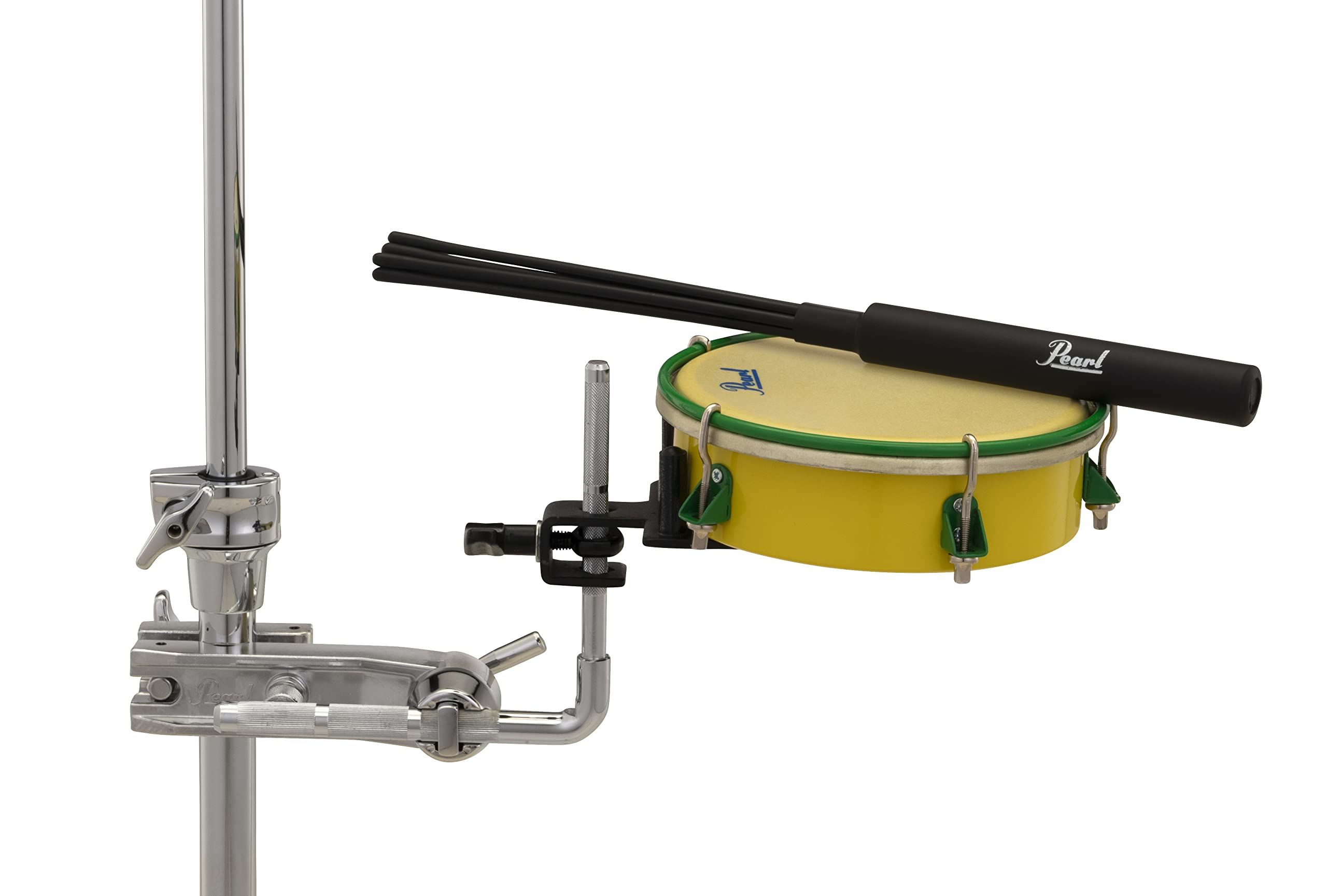 Pearl Brazilian Percussion Tamborim, Yellow, Green and Blue, 6" (PBT60C)