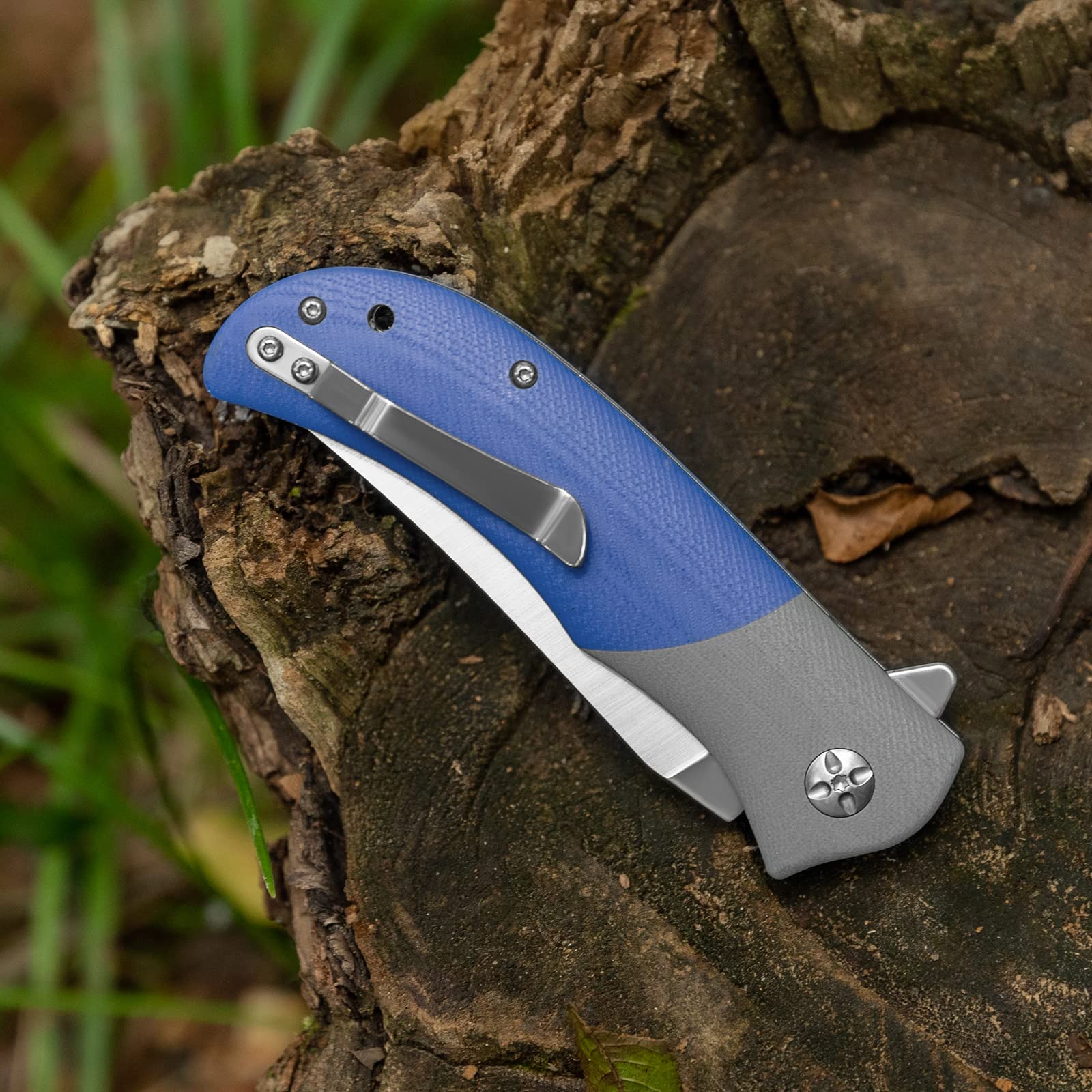 Dispatch 8cr Blade Folding Pocket Knife with G10 Handle, Liner Lock with Clip for Survival, Hunting, Tactical, Outdoor Camping EDC Tool