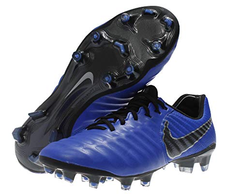Nike Men's Football Boots , Multicolour Racer Blue Black Metallic Silver 4 , 8 US